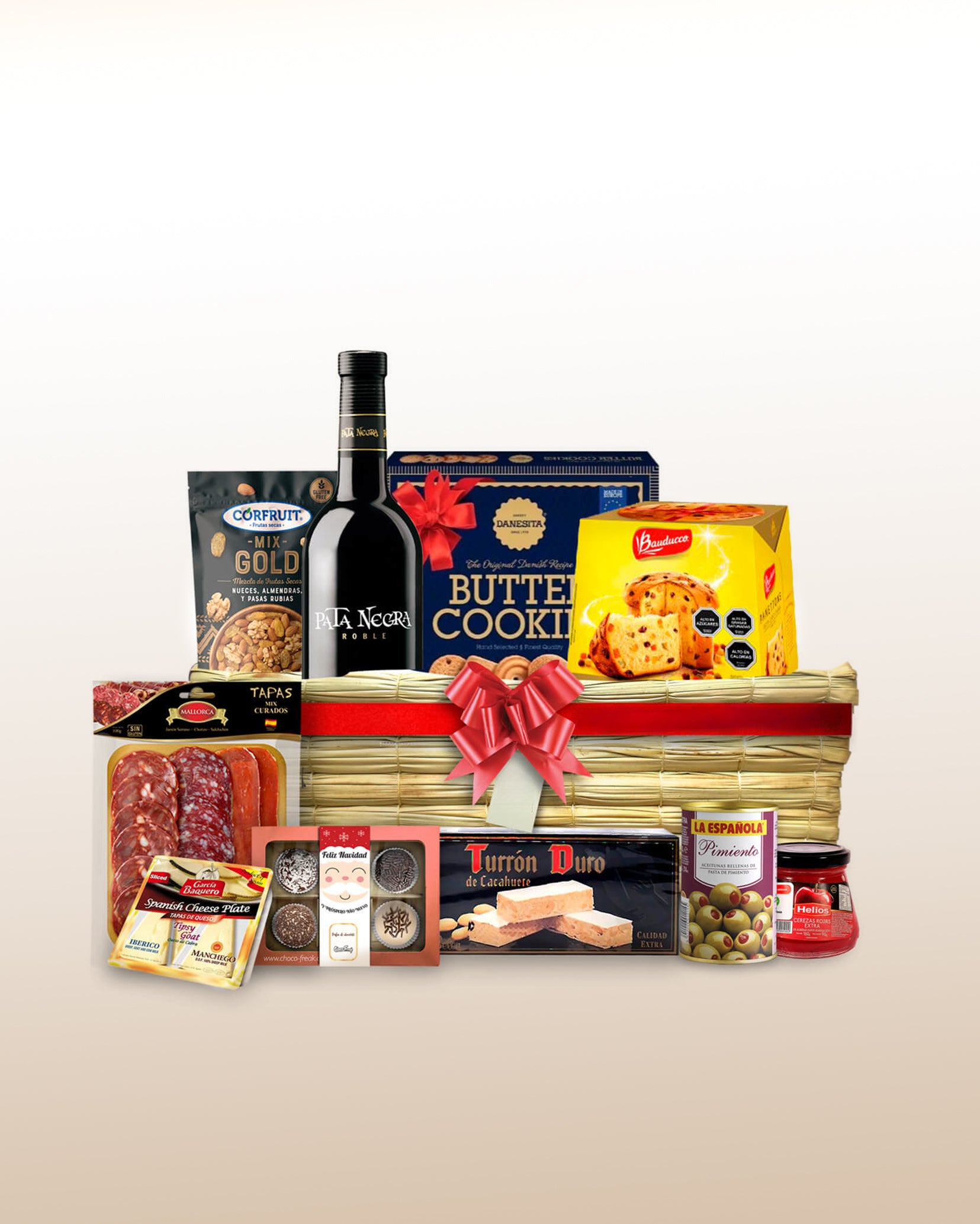 Christmas Basket with Cured Meats – LatinFlores.com